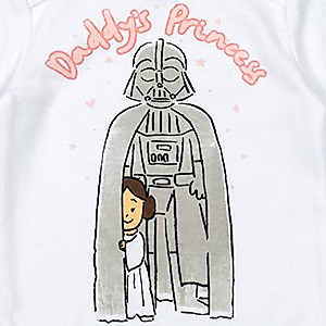 STAR WARS The Mandalorian Grogu Newborn Baby Girls 3 Pack Bodysuits Multicolor 0-3 Months