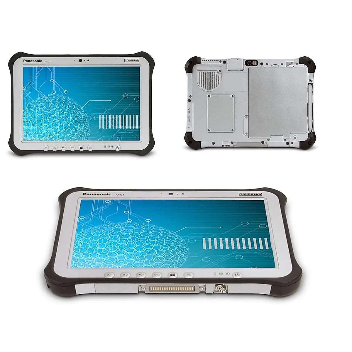 Panasonic Toughpad FZ-G1, Core i5-5300U 2.30GHz, 10.1 WUXGA Multi Touch + Digitizer, 8GB, 256GB SSD, WiFi, Bluetooth, 4G LTE, Dual Pass, 2D Barcode Laser, 2 Cameras, Windows 10 Pro (Renewed)