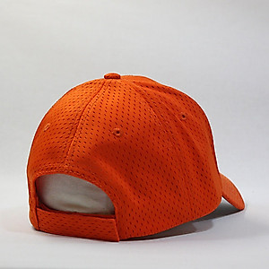 Plain Pro Cool Mesh Low Profile Structured Adjustable Baseball Cap (Orange)