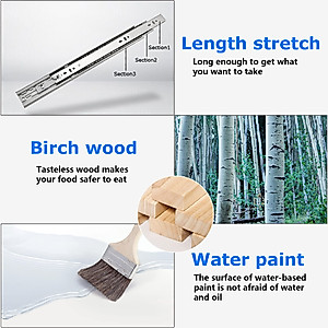 WelFurGeer 20'' Width Pull Out Drawers for Kitchen Cabinets, Cabinet Drawers Pull Out, Pull Out Cabinet Shelf, Slide Out Kitchen Drawers, Wood Slide Out Drawer for Kitchen (20''W x 21''D)