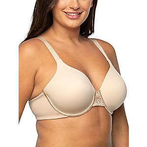 Vanity Fair Womens Full Figure Beauty Back Smoothing Bra, 4-way Stretch Fabric, Lightly Lined Cups Up To H Bra, Underwire - Beige, 38D US