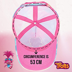 DreamWorks Girls Trolls Poppy Baseball Cap - Age 4-7 Pink