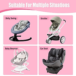 KAKIBLIN Toddler Head Support for Car Seat, Infant Car Seat Insert, Baby Soft Neck and Body Support Pillow for Carseat, Pink