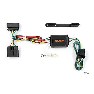 CURT 55510 Vehicle-Side Custom 4-Pin Trailer Wiring Harness, Fits Select GMC Canyon, Chevrolet Colorado, Isuzu I-280, I-290, I-350, I-370 Black