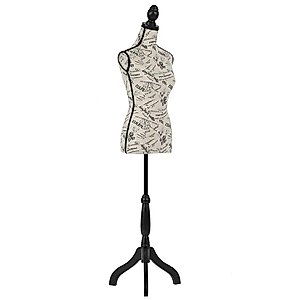 Mannequin Torso Manikin Dress Form 59-67 Inch Height Adjustable Female Dress Model Display Torso Body Tripod Stand Clothing Forms (CM, 59-67 Inches)
