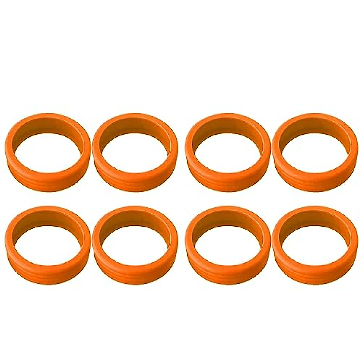 JTLB 8-Pack Luggage Suitcase Wheel Covers, Noise Cancelling and Shock Absorbing Protective Silicone Caster Covers for Trolley Case (Orange)