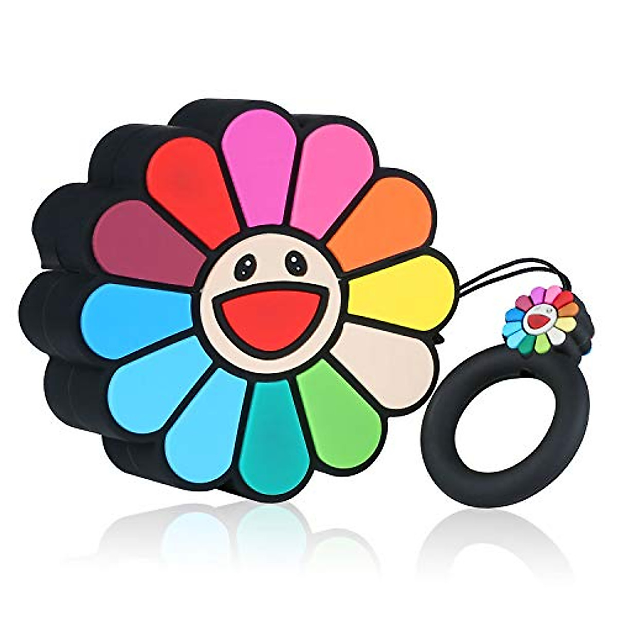 JoySolar for Airpods Pro 2019/Pro 2 Gen 2022 Case Cute 3D Cartoon Character Soft Silicone Air pods Pro Fashion Funny Cover, Kawaii Fun Keychain Design Girls Boys, Cases for Airpod Pro Color Flower