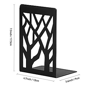 Book Ends, Bookends, Book Ends for Shelves, Bookends for Shelves, Bookend, Book Ends for Heavy Books, Book Shelf Holder Home Decorative, Metal Bookends Black 1 Pair, Bookend Supports, Book Stoppers