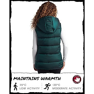 CANADA WEATHER GEAR Women’s Vest - Quilted Puffer Vest - Outerwear Sleeveless Jacket, S-XL, Size Small, Ponderosa Green