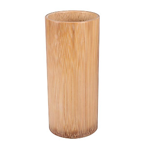 TOPBATHY KItchen Utensil Holder Caddy Bamboo Kitchen Tool Holder Chopsticks Storage Barrel Spoon Fork Holder Cutlery Storage Container Organizer 20cm