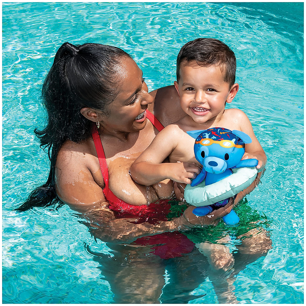 Swimways Huggable Floating Water Stuffed Animal, Bath Toys and Pool Party Favors 2-Pack for Kids Ages 1+, Blue and Purple