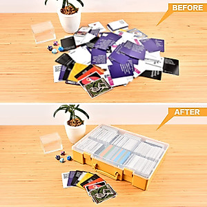 ALCYON Baseball Cards Storage Box, 2200+ Football Card Holder Organizer Case Compatible with Against Maturity, C.A.H MTG Deck/for Against Humanity/for Magic The Gathering Sports Cards (Box Only)