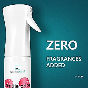 Dynamic Element Reptile Tank Odor Eliminator Spray - Unscented Mineral-Based Formula Deodorizer for Urine and Waste Smells from Bearded Dragon and Turtle Tank - 9 Fl Oz (266 ml)