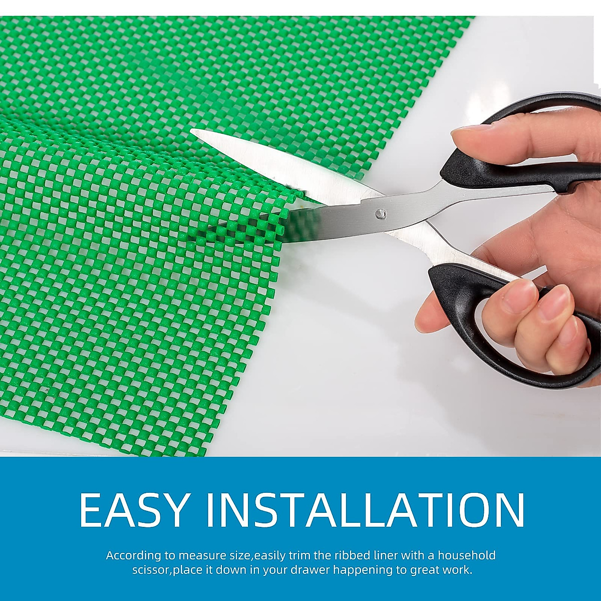 2 Roll Drawer and Shelf Liner,12inch x 6FT Strong Grip Shelf Liners for Kitchen Cabinets,Non Adhesive,Protective Shelf Liner Non Slip for Drawers,Shelves,Cabinets,Storage,Kitchen for Desks,Green