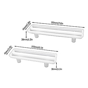 Tray Handle Mould, 2pcs Silicone Tray Handle Mold Reusable Minimalist Style DIY for Agate Platter for Jewelry Tray for Home Decor