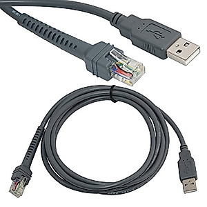 BlastCase 1 X USB A Male to RJ45 Cable 7ft 2M for Symbol Barcode Scanner LS4278 LS2208 2208AP