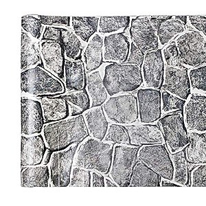 Yifely Grey Rock Stone Decorative Shelving Paper Vinyl Shelf Liner Living Room Wall Sticker Easy to Use 17.7inch by 9.8 Feet