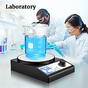 ANPOOZ Magnetic Stirrer with 4 PCS Stir Bars, Stir Plate 3000RPM Magnetic Mixer 3000mL Lab Stirrers (No Heating)