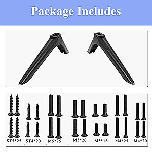 Universal TV Base Stand for TCL Roku LG KONKA TV Legs Replacement for TCL Smart TV 45in 46in 49in 50in 55in 60in 65inUniversal TV Legs for TCL Roku TV Base,TV Stand Legs with Screws