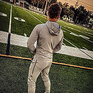 BROKIG Mens 3 Pack Lightweight Running Gym Jogger Pants,Men's Workout Sweatpants Zip Pocket (XX-Large, Army Green-Dark Gray-Light Gray)