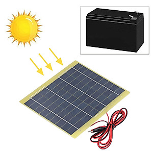 HYWHUYANG 5W Solar Panel,Portable Polysilicon Waterproof Material Solar Battery Charger for Charging 12V Battery of RV Boat Trailer ATV Car