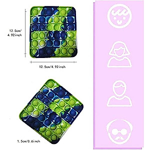 10pcs Random Silicone Tie-dye Push pop Bubble Fidget Toy, Autism Special Needs Stress Reliever, Squeeze Sensory Tools to Relieve Emotional Stress for Kids Adults，Party Toys