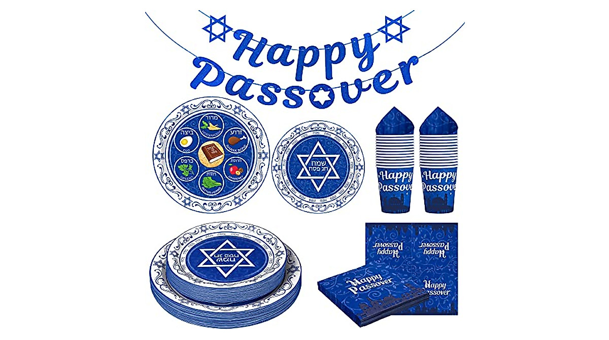 135 PCS Passover Decorations Set for 30 Guests