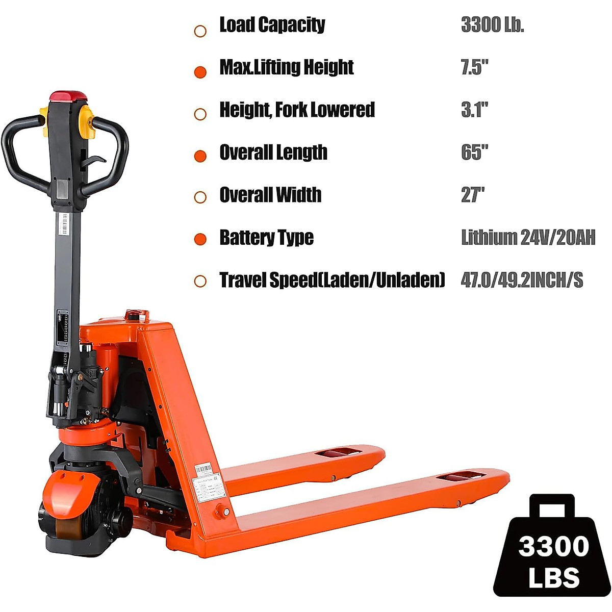 ToryCarrier Lithium Battery 24V/20Ah for Electric Pallet Jakc EPJ3300
