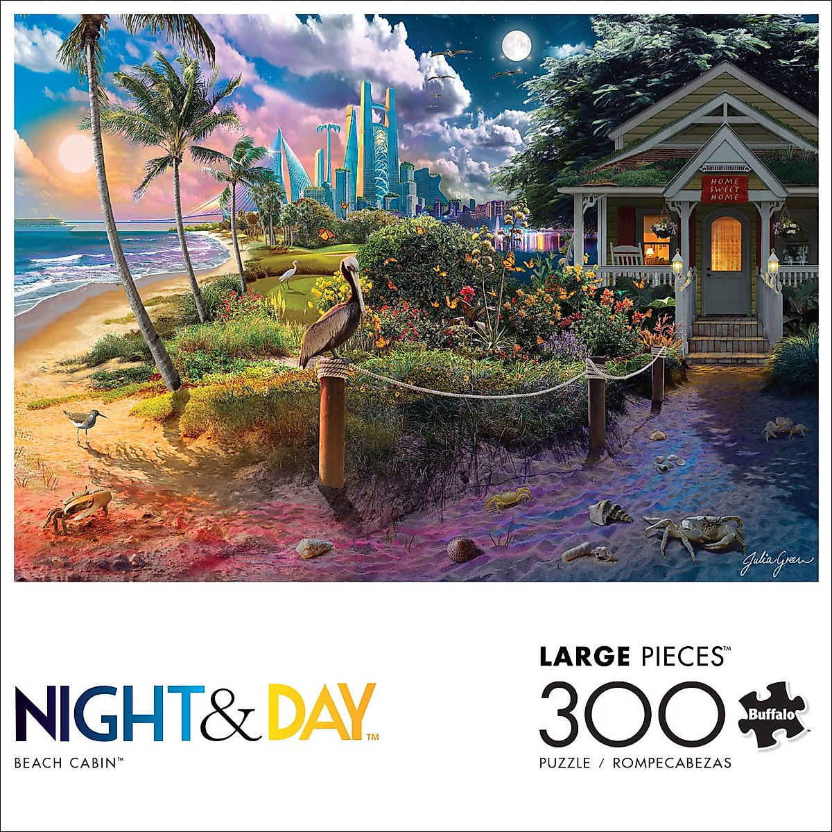 Buffalo Games - Beach Cabin - 300 Large Piece Jigsaw Puzzle