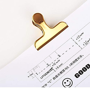 Chip Bag Clips,8 Pack Large Golden Stainless Steel Air Tight Bag Clip Perfect for Kitchen &Office (8 pack)