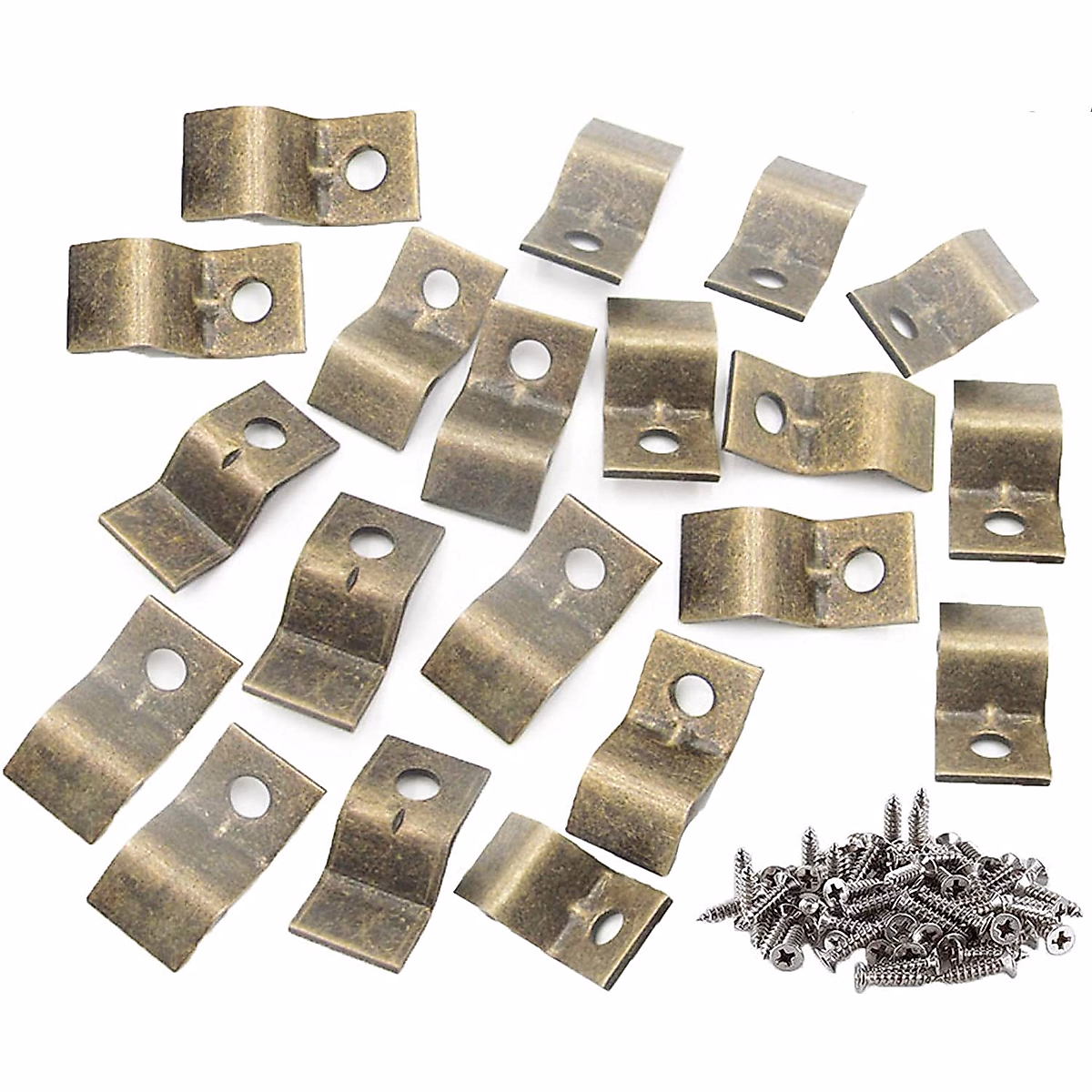 Table Top Fasteners with Screws, Desk Top Fasteners, Heavy Duty Table Top Connectors/Table Clips/Table Top Brackets, Set of 20 Packs (Include 20 Clips and 20 Screws)