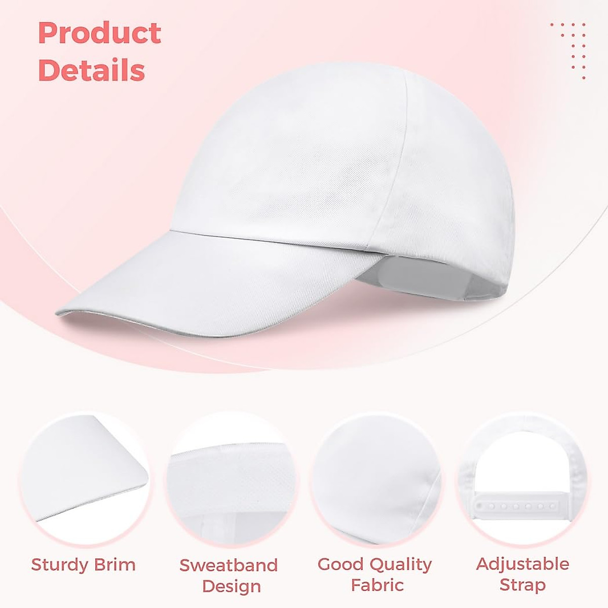 B bangcool DIY Kids Baseball Caps Hats - White DIY Creative Painting Polyester Sun Hat Sports Cap for Kids