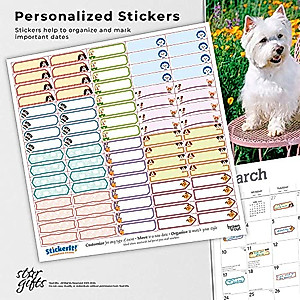 The Beauty of West Highland White Terriers | 2024 14 x 24 Inch Monthly Deluxe Wall Calendar | Sticker Sheet | StarGifts | Animal Dog Breeds