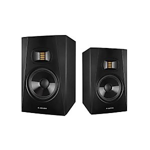 Adam Audio T7V 7-Inch Powered Studio Monitor (Pair) with FocusProAudio 25-Feet XLR Male to Female Microphone Cable Bundle (4 Items)