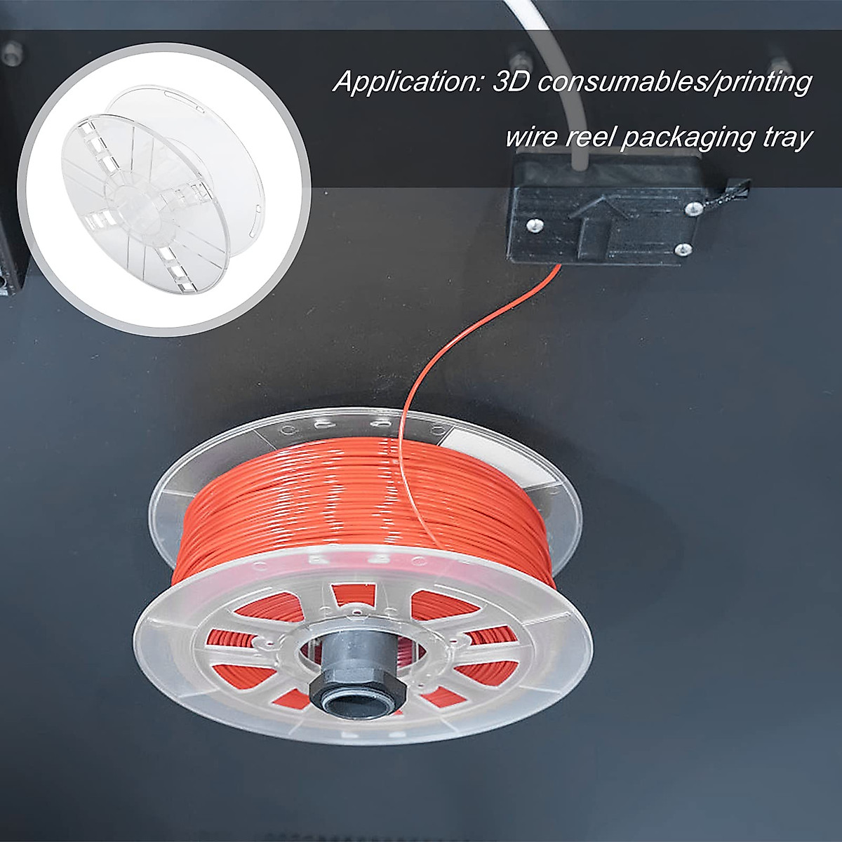 DOITOOL 3D Printer Filament Reusable Spool 3D Printer Accessories Hollow Bobbin 1kg Spool Filament Reel Parts, 7.87 x 7.87 x 2.56 inch