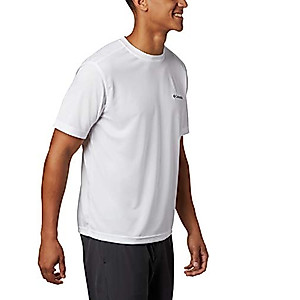 Columbia Men's Meeker Peak Short Sleeve Crew, White, Large