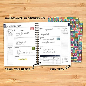 Wild Navy Dot 2023 8.5" x 11" Softcover Weekly Planner