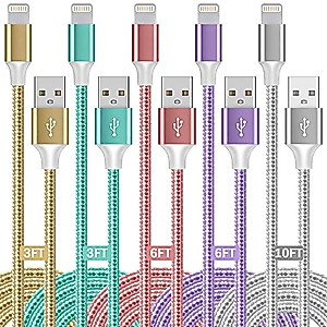 iPhone Charger,Apple MFi Certified 5 Pack iPhone Charger Cable iPhone Cord Nylon Braided Compatible with iPhone 13 Pro/13/12/11 Pro/11/XS MAX/XR/8/7/6s…