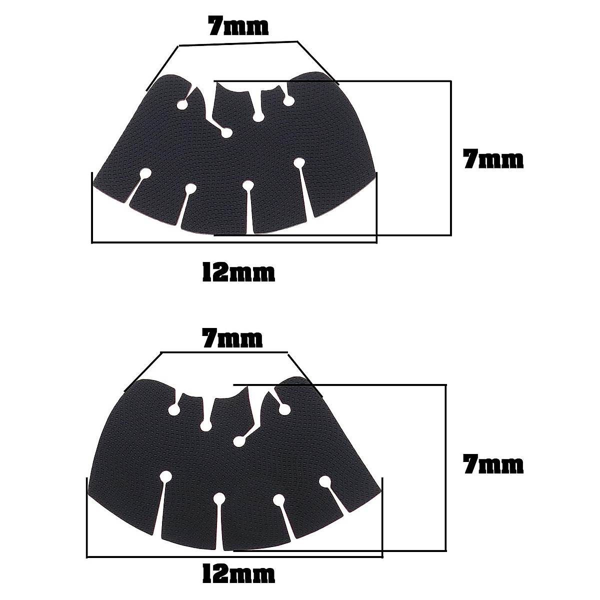 eMagTech 2 Sets (4PCS) Controller Grip Stickers Compatible with PS5 Controller Professional Textured Anti-Slip Sweat-Absorbent Soft PU Pads Handle Grip Tape Black