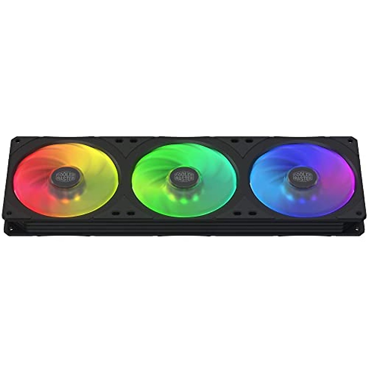 Cooler Master MasterFan SF360R ARGB 360mm All-In-One Square Frame Fan w/ 24 Independently-Controlled ARGB LEDS, Cable Management, PWM Control Fan for Computer Case and CPU Liquid Cooler