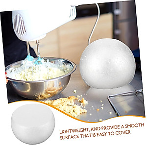 Parliky Spherical Cake Mold Foam Cake Mold Dummy Cake Rounds Polystyrene Cake Dummies Sphere Mold Cake Display Cake Dummy Doll Cake Mould Blocks White Accessories Multifunction to Rotate