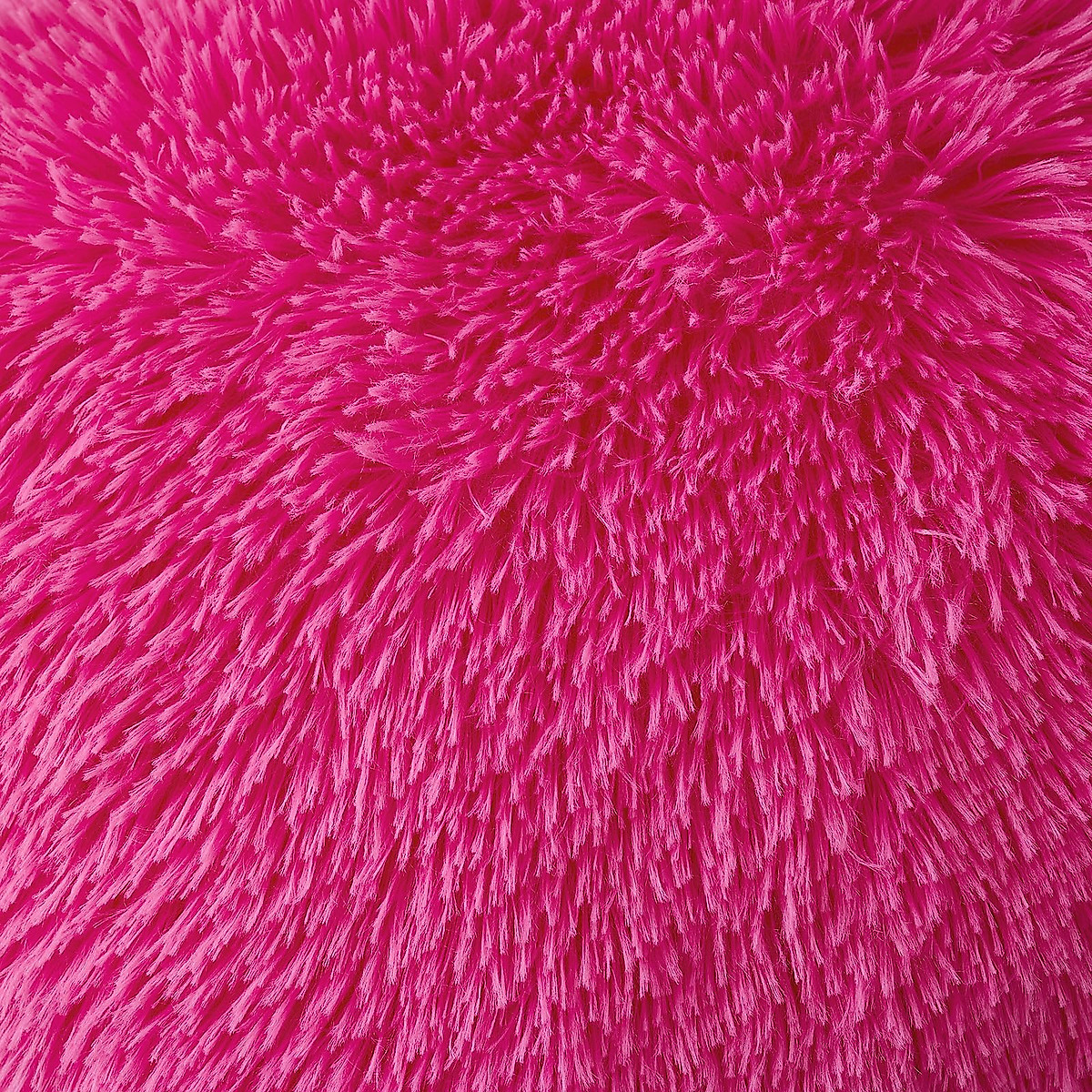ANRODUO Pack of 2 Hot Pink Throw Pillow Covers Luxury Fluffy Pillows Faux Fur Decorative Pillows Plush Cushion Case Fuzzy Mongolian Merin Style for Bed Couch Sofa Living Room Spring Decor 18x18 Inch
