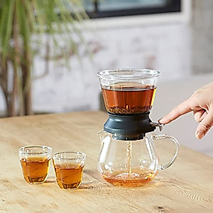 Hario Largo Glass Tea Dripper, 350ml, Black