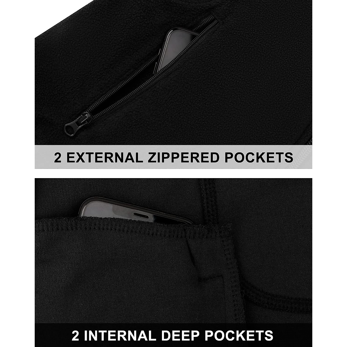 Dolcevida Womens Fleece Jacket Lightweight Soft Fleece Athletic Running Track Jackets Slim Fit Workout Jacket with Thumb Holes(Black,Medium)