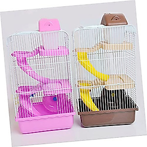 BESPORTBLE Hamster Cage Pet House Guinea Pig Villa Cage Small Animals Rabbit Cage Pink Luxury Travel Chinchilla Cage Villa Cage for Small Pets Pet Cage