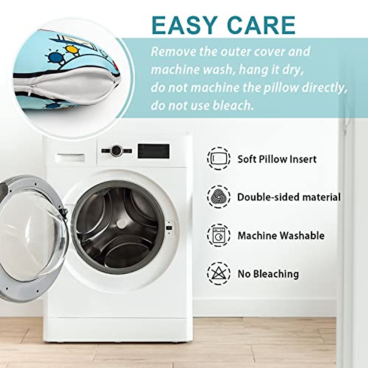 Retro Travel Trailer Shaped Throw Pillow 2Pcs, Decorative Throw Pillow for Couch Sofa Living Room Home Decor for Camper RV Lovers,Christmas/Mother's/Father's/Thanksgiving/Valentine's Day/Birthday Gift