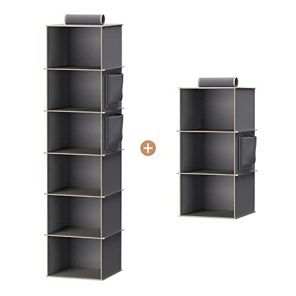 YOUDENOVA 6-Shelf Hanging Closet Organizer, 3-Shelf Closet Hanging Storage Shelves