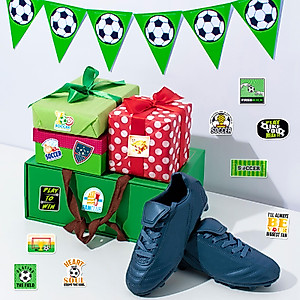 WAKEMOODEI Soccer Stickers 200PCS Soccer Sports Stickers for Boys, Waterproof Vinyl Stickers for Water Bottles, Kids Stickers Soccer Party Favors Soccer Gifts Stickers for Kids Teens Soccer Lovers