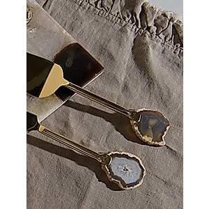 Best Home Fashion Agate Cake Serving Set - AGATE - 2.25” W x 10.0” L