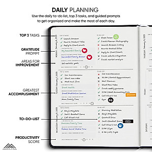 Best 2023 Planner Weekly and Monthly 5x8 | Goal, Business & Productivity Planner | Undated Daily 2023 Planner With To Do List, Habit Tracker & Planner Stickers | Productivity Store Planner PRO (Black)